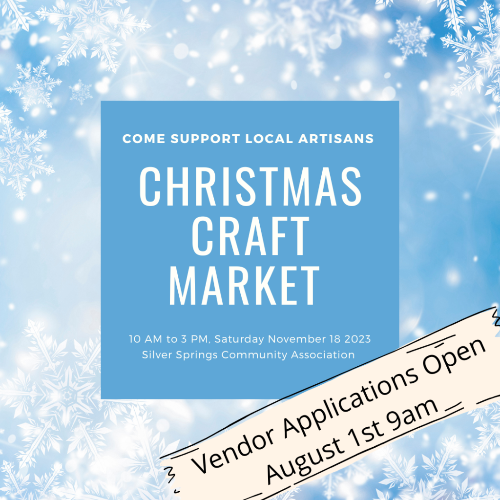 Vendor Applications Open – Christmas Craft Market – Silver Springs ...