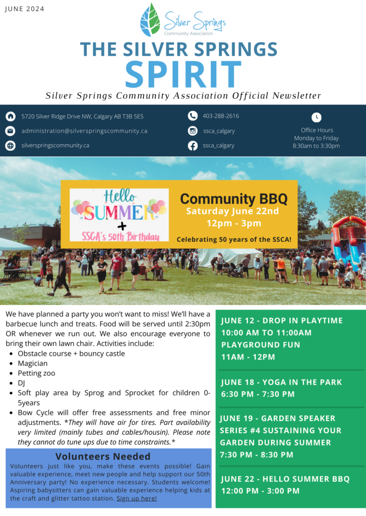 Newsletter – Silver Springs Community Association