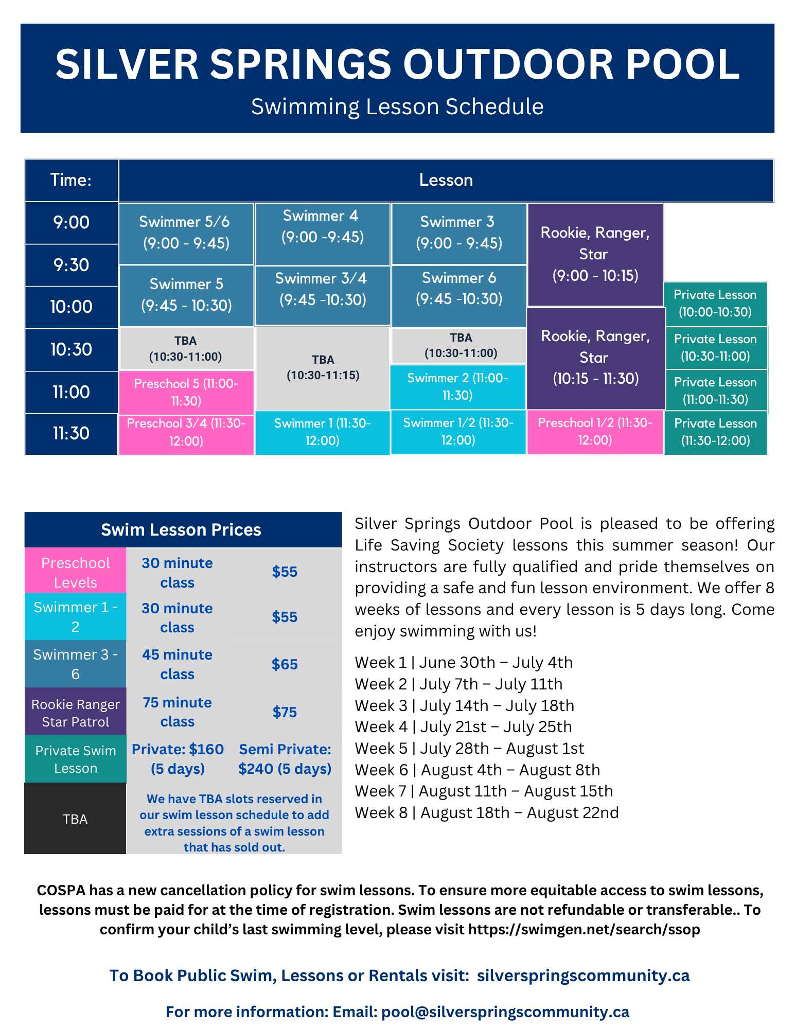 Silver Springs Outdoor Pool – Silver Springs Community Association